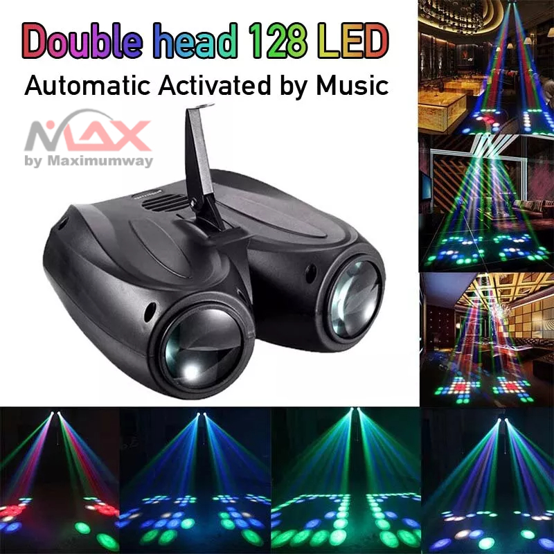 Jual EMSLASER Laser Stage 128 LED Double Head 20W 220V Deteksi Suara ...