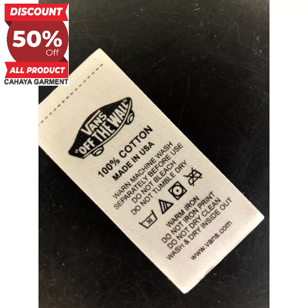 Jual VANS OFF THE WALL WASH TAG SUPER PREMIUM CO 1X DI KIRIM 600PCS ...