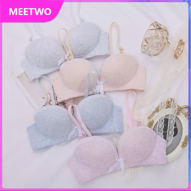 Jual MEETWO Bra perempuan BH Cup Tipis Super soft Tanpa Kawat Push up ...