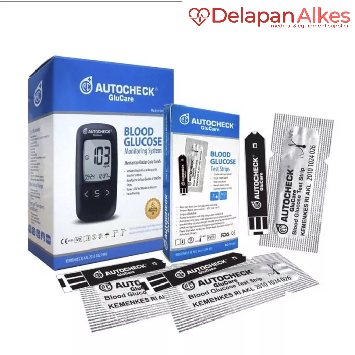 Jual AUTOCHECK GLUCARE Blood Glucose alat cek gula darah STRIP GLUCARE ...