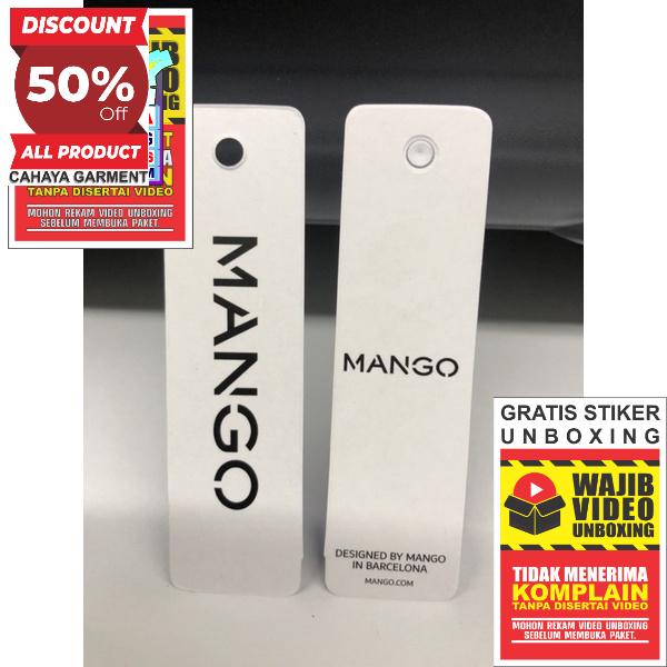 Jual MANGO LABEL TAG HANGTAG SUPER PREMIUM CO 1X DI KIRIM 600PCS ...