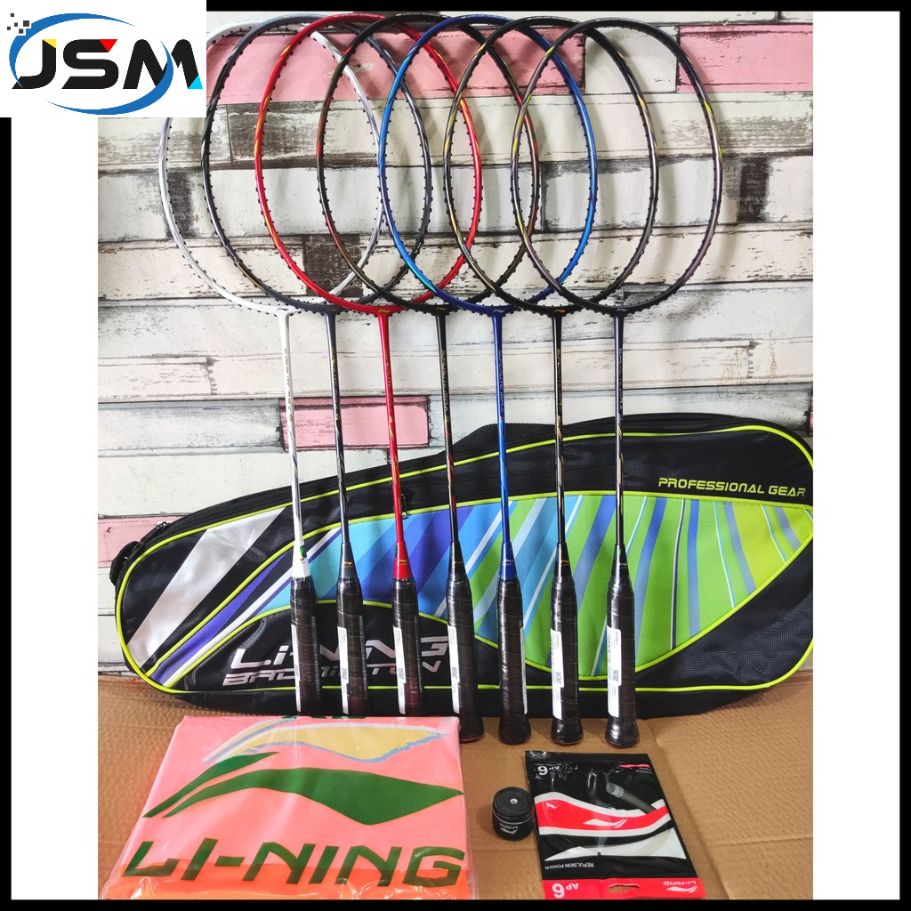 Jual RAKET BADMINTON LINING SUPERLITE MAX 9 ORIGINAL FULL SET SIAP ...