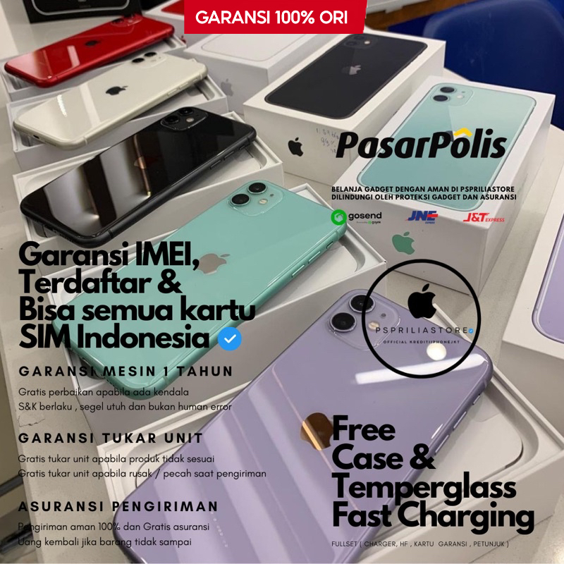 Jual IP 11 - 64GB 128GB 256GB - Like New - JAMINAN ORI | Shopee Indonesia