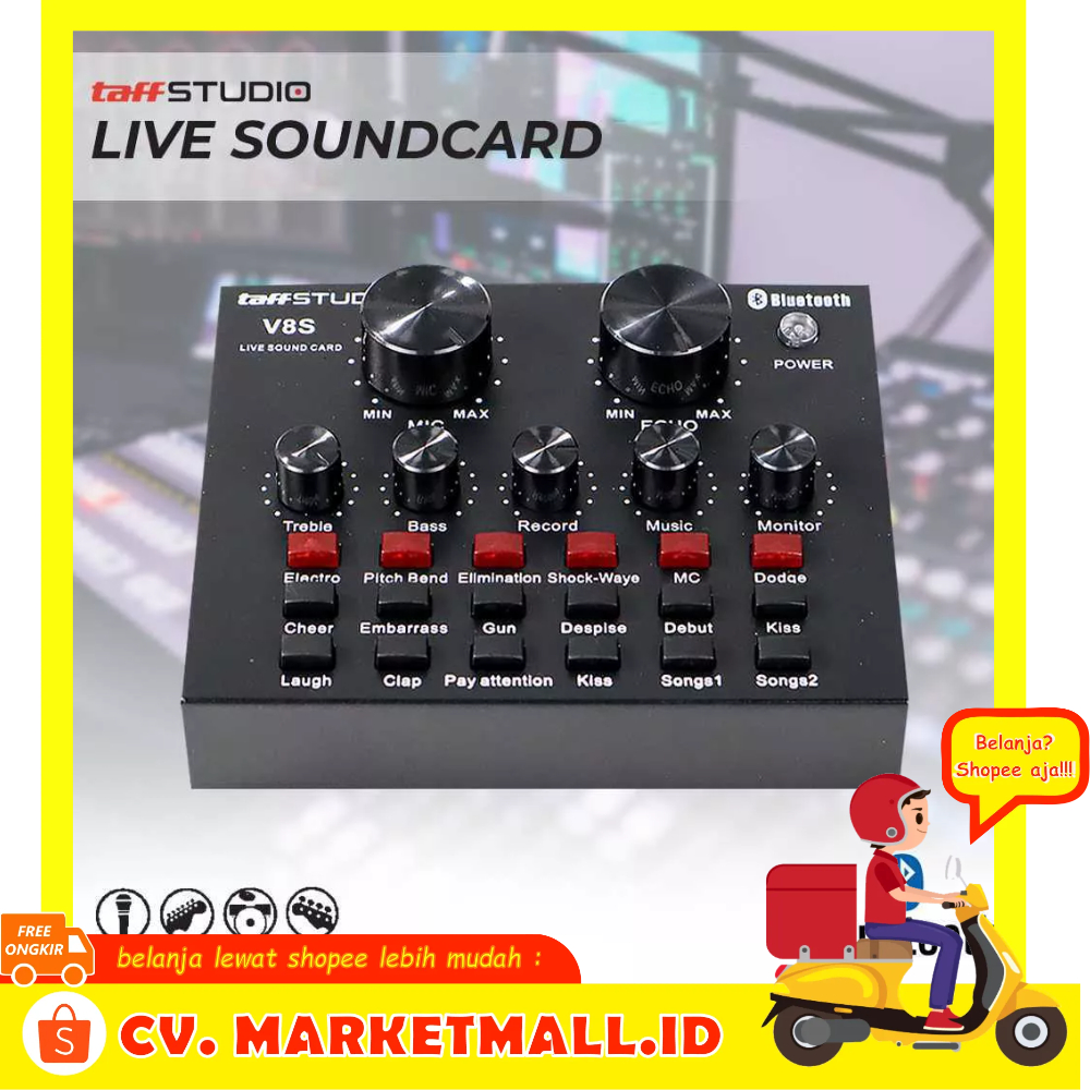 Jual Bluetooth Audio USB External Soundcard Live Recording Studio Sound Multi-Fungsi Komputer ...