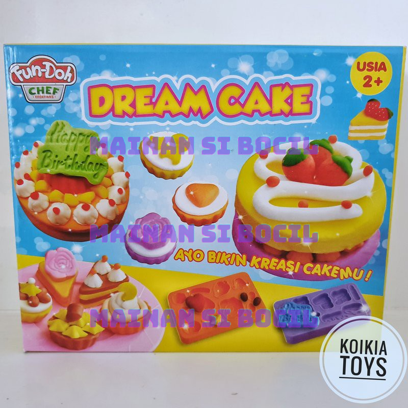 Jual Mainan edukasi Fun doh dream cake play dough | Shopee Indonesia