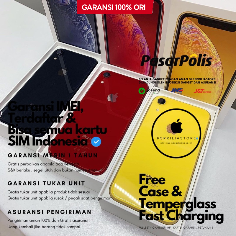 Jual iPhone XR 256GB/128GB/64GB ORIGINAL 100% | LIKENEW NORMAL FULLSET ORIGINAL | Shopee Indonesia
