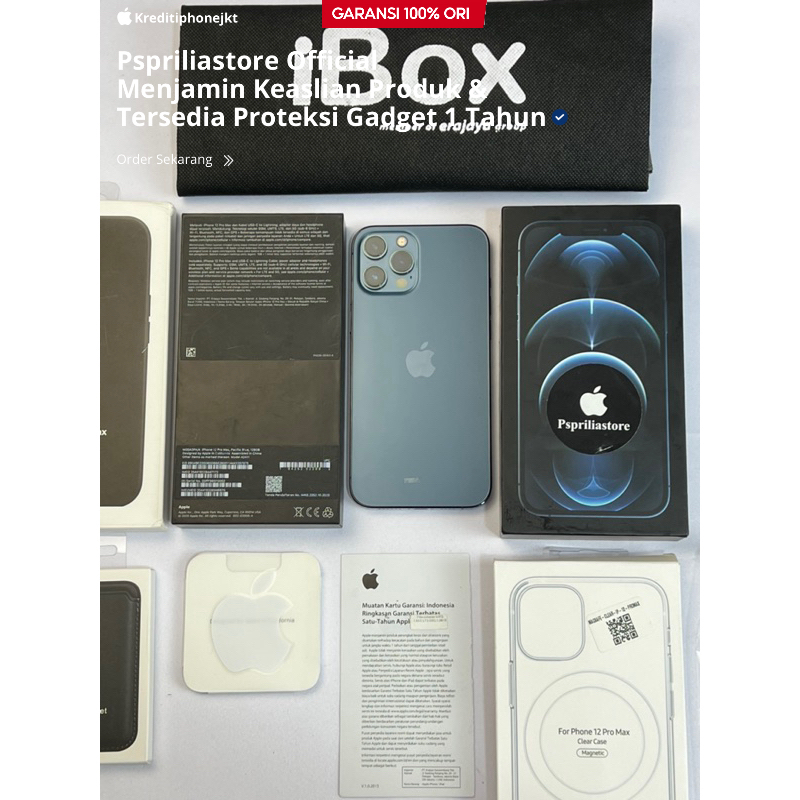 Jual iphone 12 pro max 256gb 128GB ibox second Like New Mulus Lengkap Fullset -Original | Shopee ...