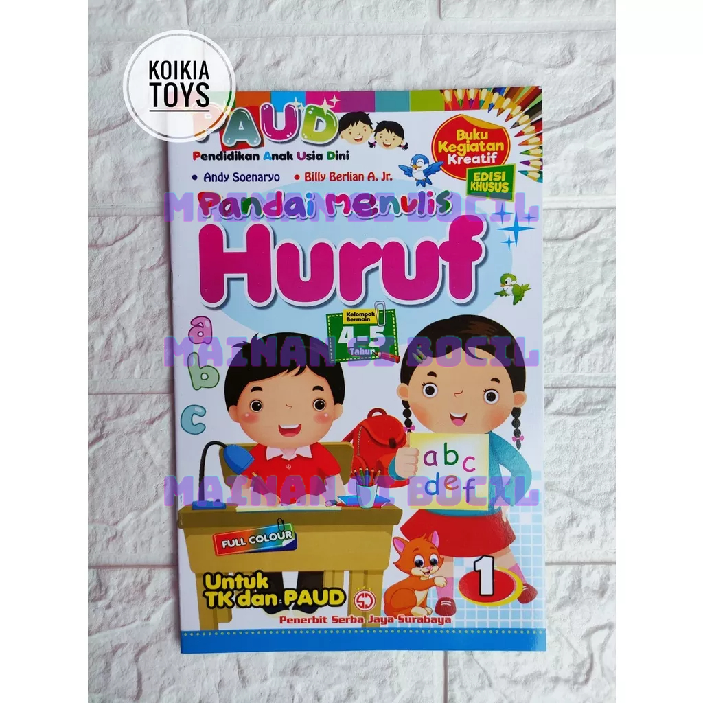 Jual Buku latihan anak PAUD pandai menulis Huruf melatih motorik halus ...