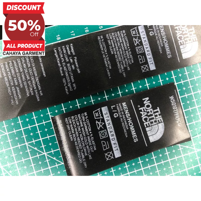 Jual THE NORTH FACE WASH TAG PREMIUM CO 1X DI KIRIM 600PCS | Shopee ...