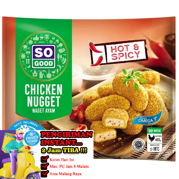 Jual So Good Chicken Nugget Hot & Spicy 400g | Shopee Indonesia