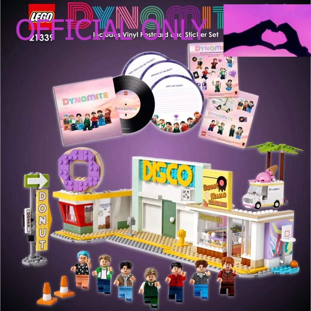 Jual FULL PRICE + VYNIL POSTCARD+STICKER Lego Ideas 21339 BTS Dynamite ...