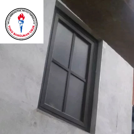 Jual Jendela Aluminium Motif Kaca Frame Kotak Full Panel Buka Jungkit ...