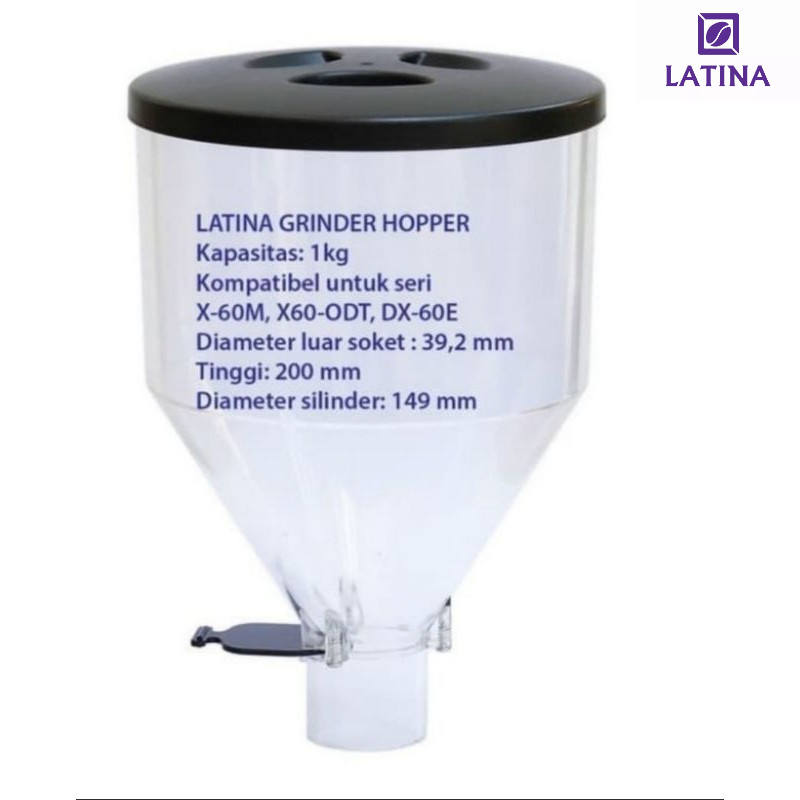 Jual Hopper Corong Latina Espresso Grinder Untuk Seri X-60M , X-60ODT ...