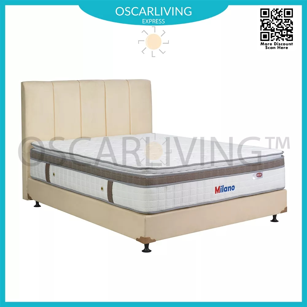 Jual Eversoft Kasur Springbed Milano Latex Spring Putih HB Vadia ...