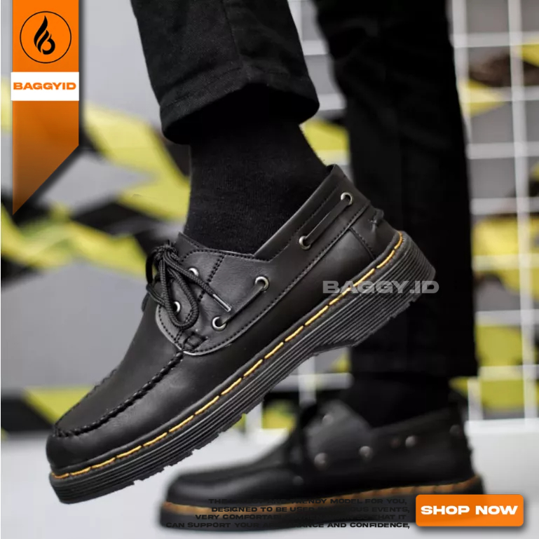 Jual Sepatu Docmart Loafer Formal Pantofel Kerja Pria Daniel Hitam ...