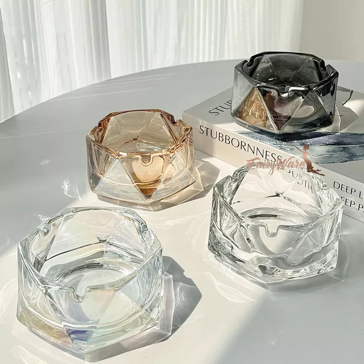 Jual Ashtray Aesthetic Prism Asbak Rokok Crystal Prisma 10cm Kaca ...