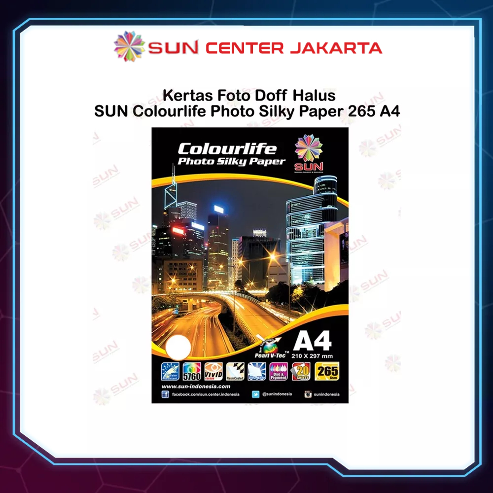 Jual Kertas Foto Silky Doff A4 - SUN Colourlife Silky Photo Paper A4 ...