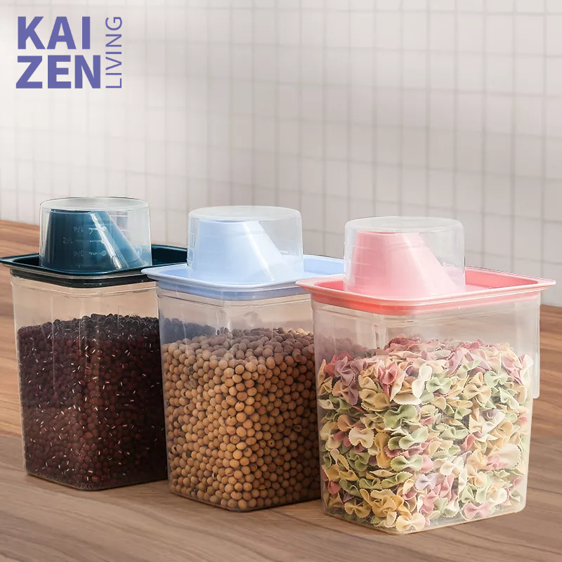 Jual Letyeah & Kaizenliving Cereal Storage Jar Dispenser/Cereal ...