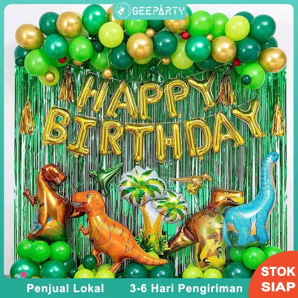 Jual 89 Pcs Dinosaurus Tema Balon Set Untuk Dekorasi Pesta Ulang Tahun ...