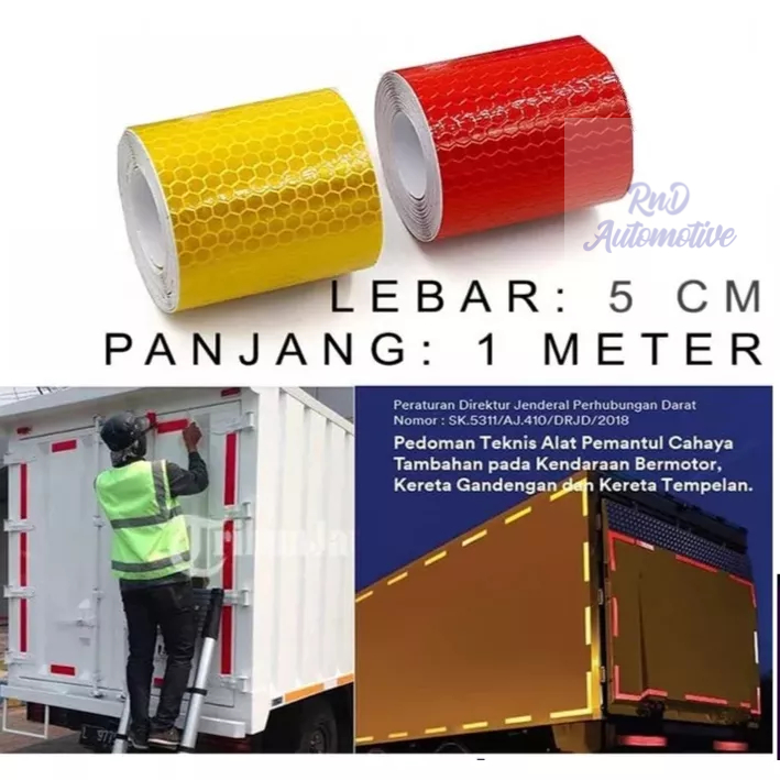 Jual STIKER KIR DISHUB MOBIL BOX DIAMOND GRADE STICKER REFLECTOR UJI ...