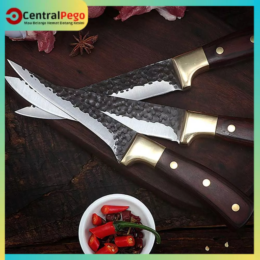 Jual LT Pisau Dapur Fillet Daging Tulang Boning Knife Forged Hammer ...