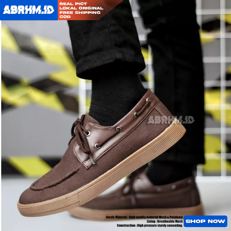 Jual ABRHM X ZAPATO Sepatu kasual Pria loafers Sepatu casual pria cowok ...