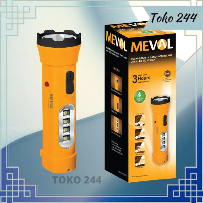 Jual Senter LED 1W + Lampu Tidur 4 LED, Warna Putih - MEVAL | Shopee ...