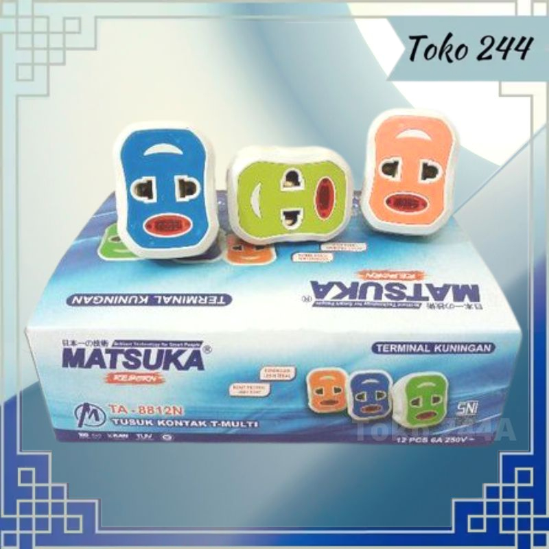 Jual Steker T Multi Warna TA8812N Matsuka (SNI) | Shopee Indonesia