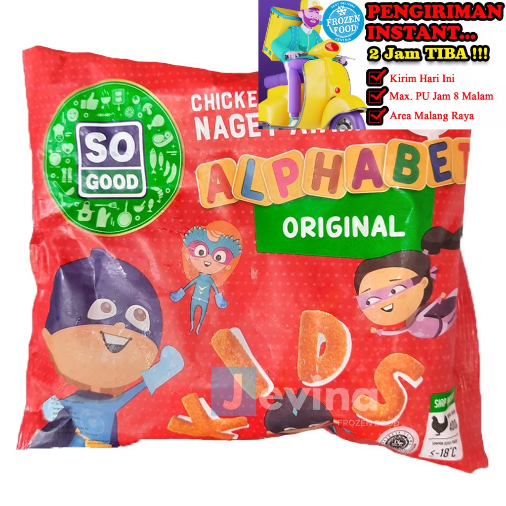 Jual So Good Nugget Ayam Alphabet 400g | Shopee Indonesia