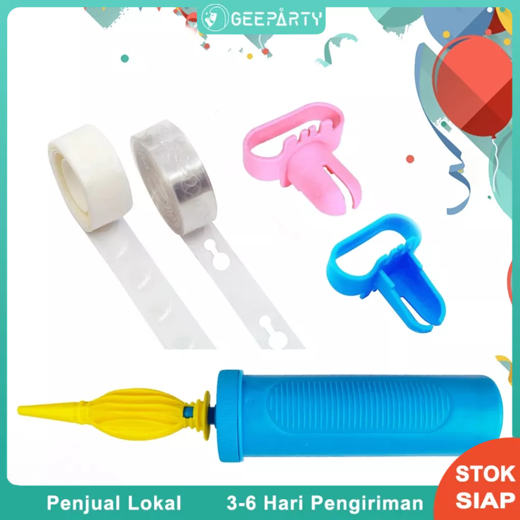 Jual 1 Set DIY Rantai Pengikat Balon 5m Alat Pompa Balon Knotter ...