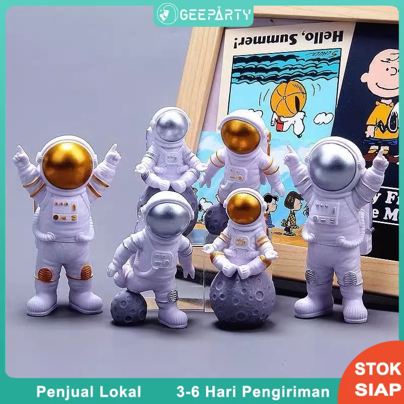 Jual 3pcs / Set Topper Kue Bahan PVC Desain Astronot Luar Angkasa Untuk ...