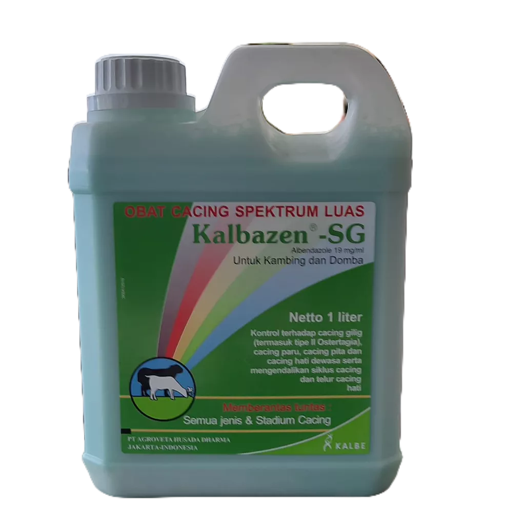Jual Kalbazen -SG (ORI) isi 1 liter Obat Cacing Efektif Untuk Domba ...