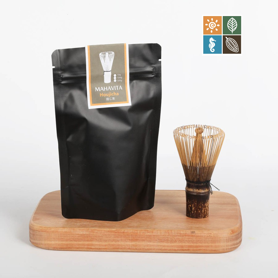 Jual Hojicha Roast Matcha Powder 100g + Chasen Bamboo Whisk Paket ...