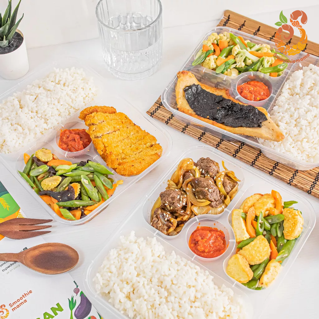 Jual SMOOTHIEMAMA Nasi Box Plant Based Vegan Beef Chicken Dory | Shopee ...