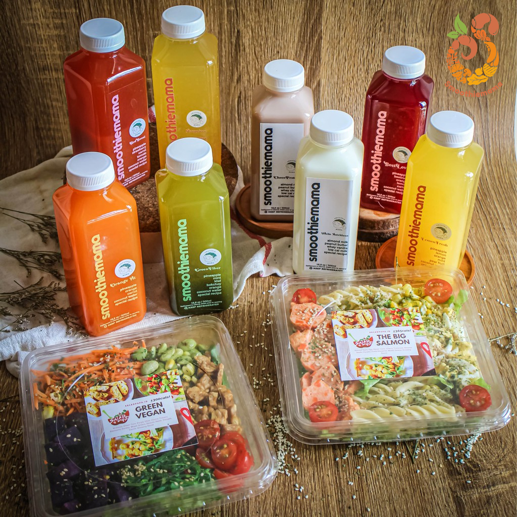 Jual SMOOTHIEMAMA Paket Detox Juice Cold Pressed & Salad Super Detox ...