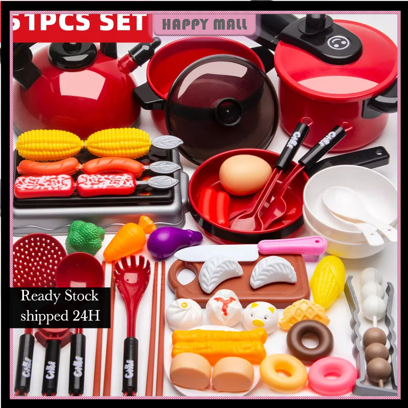 Jual 【Harga Minimum】COD 51/61/84pcs Mainan Dapur Anak Kitchen Set Masak ...