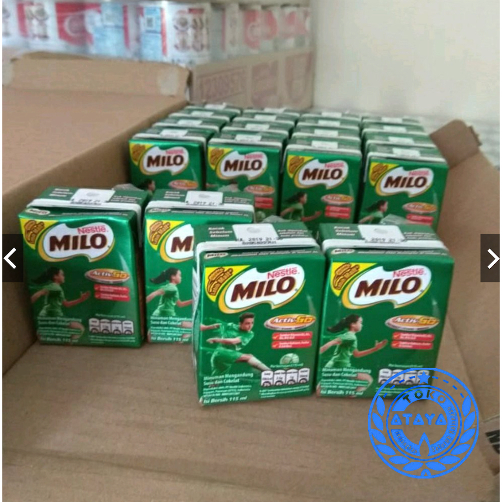 Jual Susu Milo Kotak Coklat ACTIVE GO UHT - ukuran 110 ml (Harga Satuan) | Shopee Indonesia