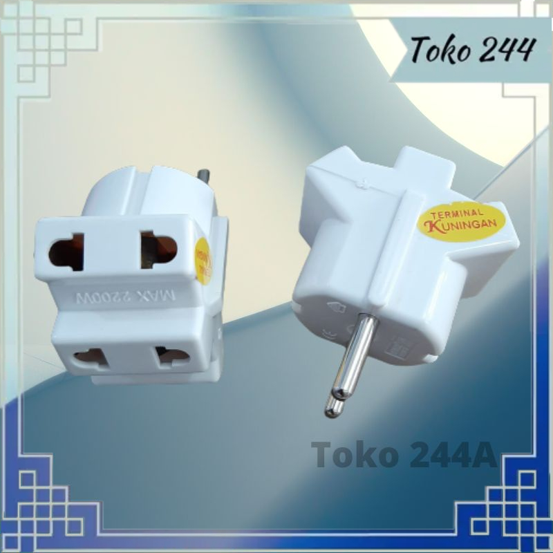 Jual Steker Kombinasi 16A to 3Way 2pin V607-3S VISALUX colokan 3 cabang ...