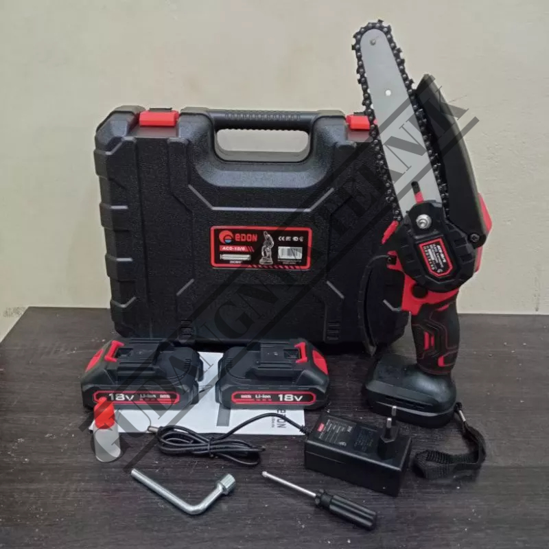 Jual TERJANGKAU!!! Mesin Chainsaw Baterai 18V EDON Mini Chainsaw ...