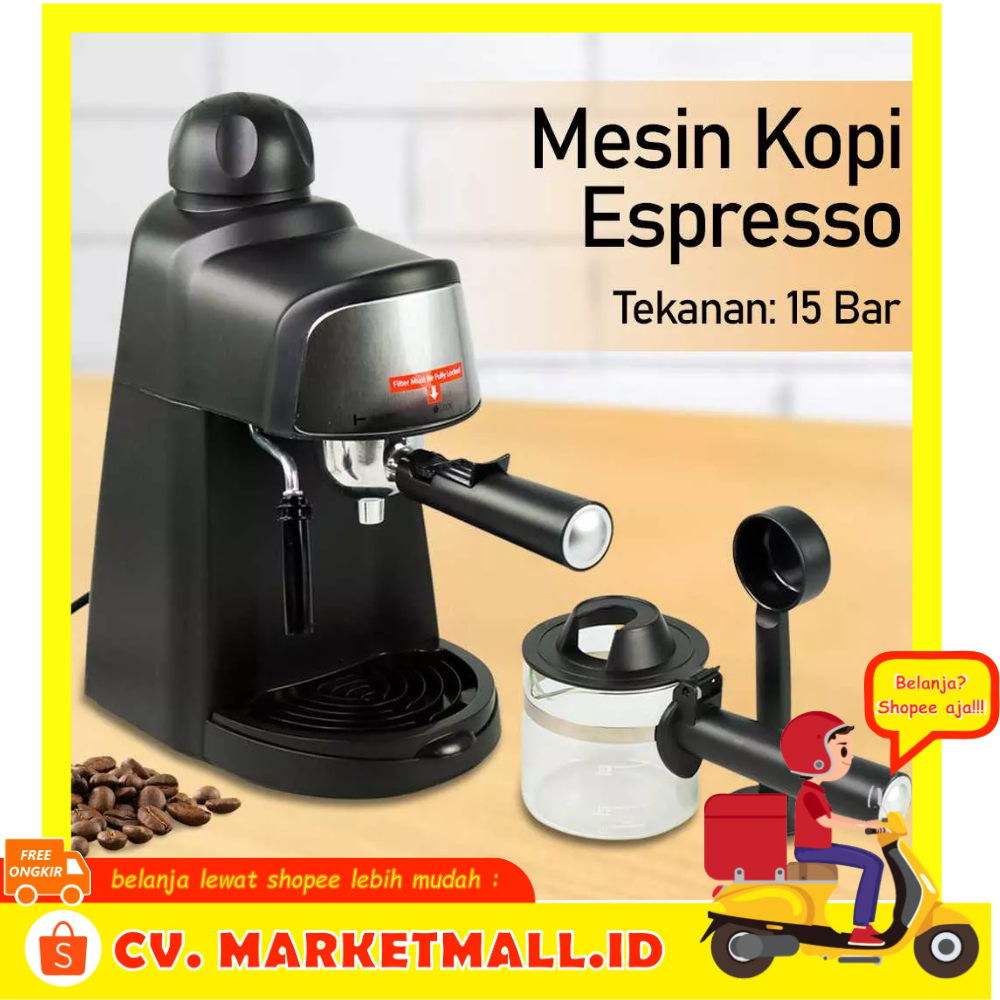 Jual Mesin Kopi Italia Espresso Moka Rumah Multifungsi Dengan Pompa Uap ...