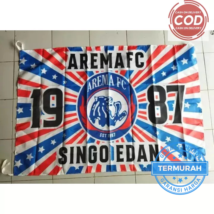 Jual BENDERA AREMA SPANDUK AREMA UKURAN BESAR DAN SEDANG BAHAN PRINTING ...