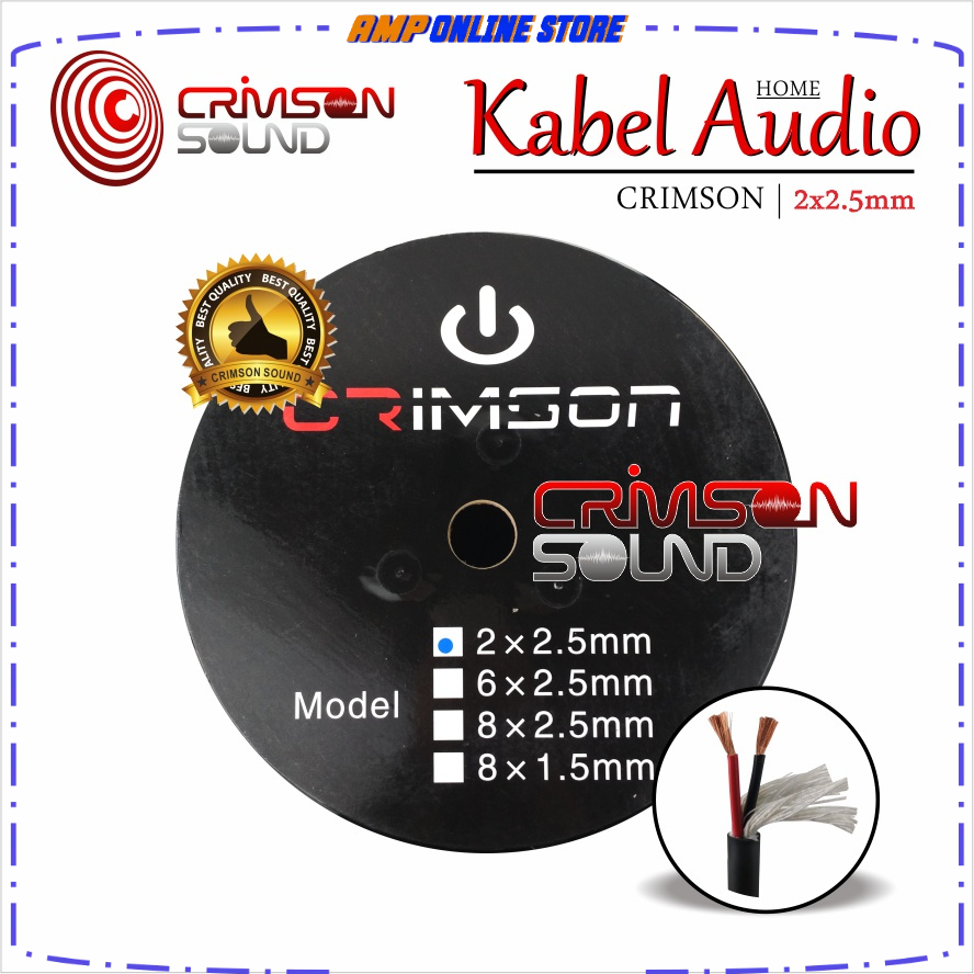 Jual KABEL AUDIO KABEL SPEAKER 2x2.5 mm CRIMSON Kabel Tasker - AUDIO ...