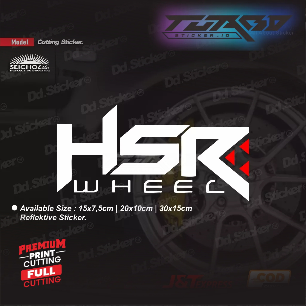 Jual Sticker HSR Racing Wheels logo | Cutting Sticker | Shopee Indonesia