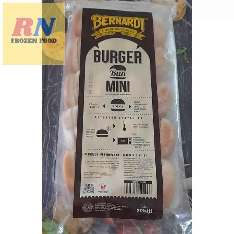 Jual Bernardi Burger Mini Isi 20 // Roti Burger Mini | Shopee Indonesia