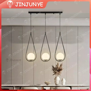Jual Lampu Gantung Minimalis Lampu Hias Gantung 3 in 1 Modern Nordic Hitam Kaca Susu Untuk Ruang ...
