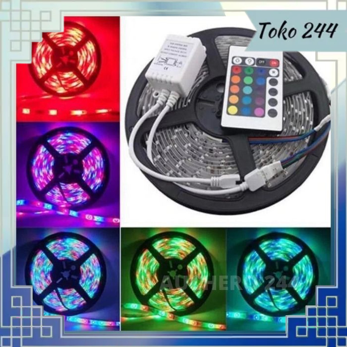Jual LED STRIP RGB 4-5 Meter - Lampu Hias Dinding Tempel plus remote ...