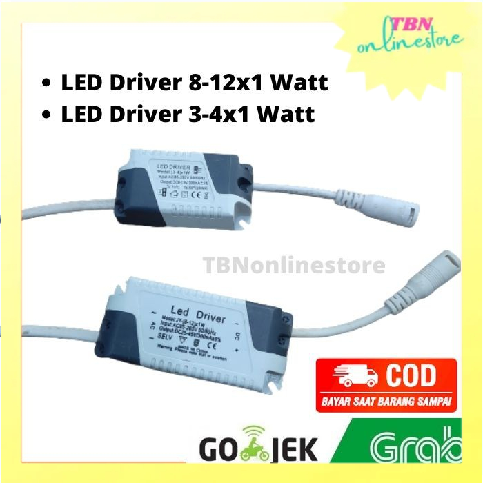 Jual LED Driver 8-12x1 Watt Jack DC 300 mA Casing Plastik / led driver ...