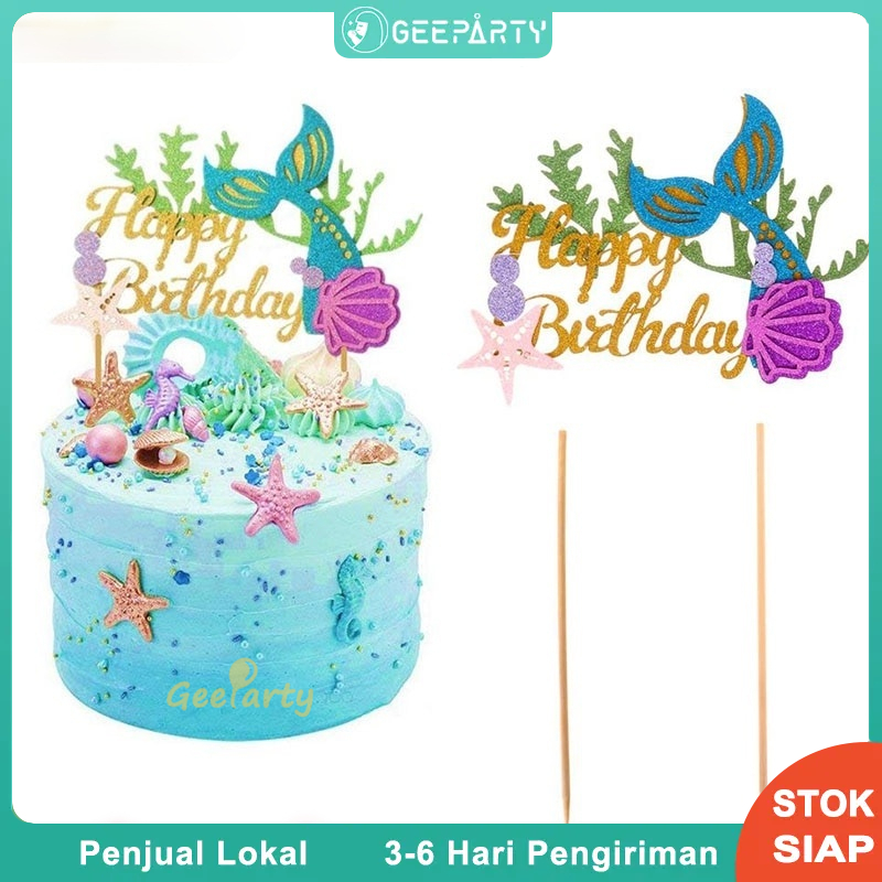 Jual Putri Duyung Dekorasi Pesta Ulang Tahun Kue Topper Bayi Anak Laki ...