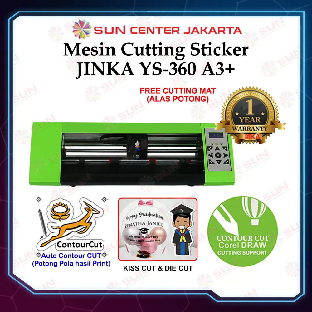 Jual Mesin Cutting Sticker Jinka YS 360 A3+ Support Cutting CorelDraw ...