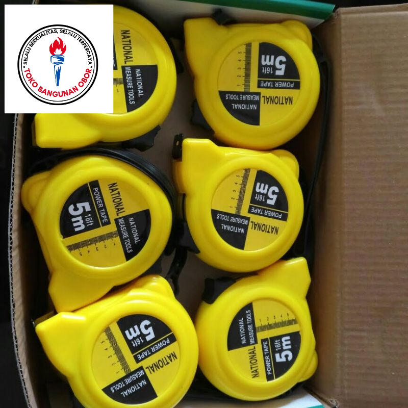 Jual Meteran Tukang Bangunan Measurement Tape Tali Besi Ukuran 5 meter ...